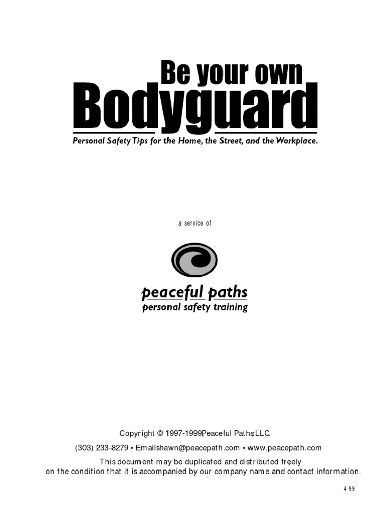 Be Your Own Bodyguard - Peaceful Paths | PDF | Business