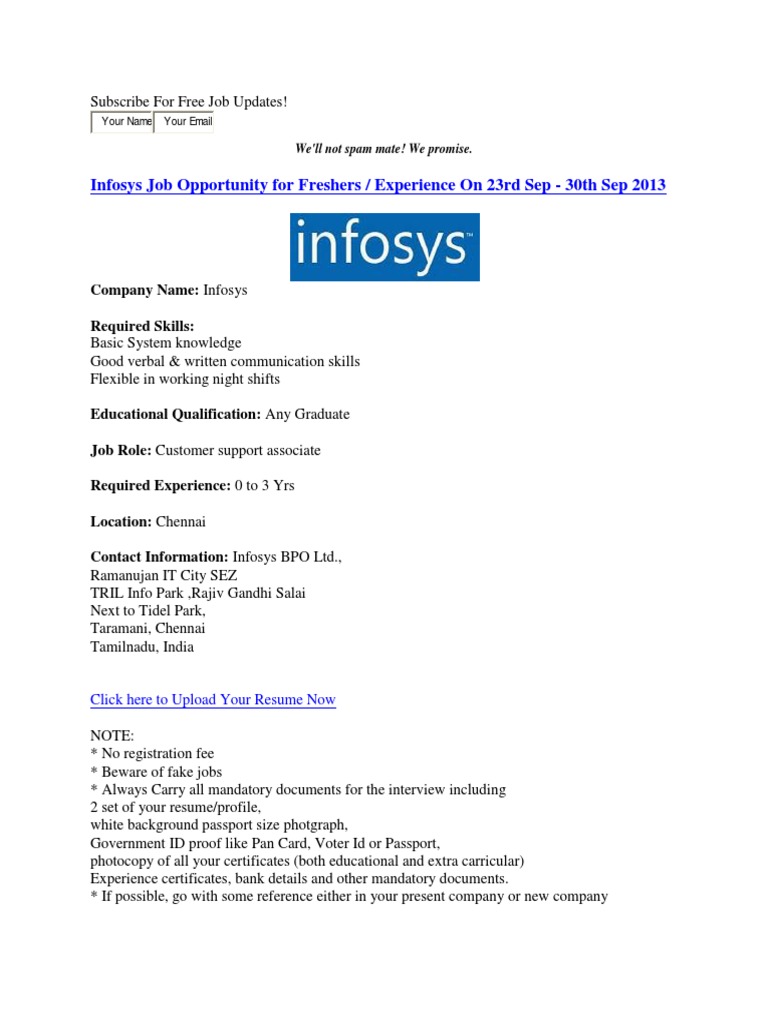 Subscribe For Free Job Updates | PDF | Identity Document | Information ...