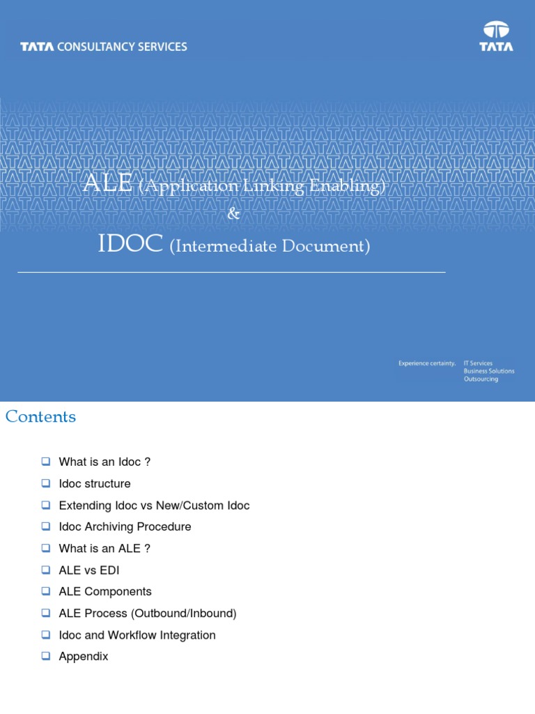 Understanding IDoc and ALE in SAP | PDF | Electronic Data Interchange | Port (Computer Networking)