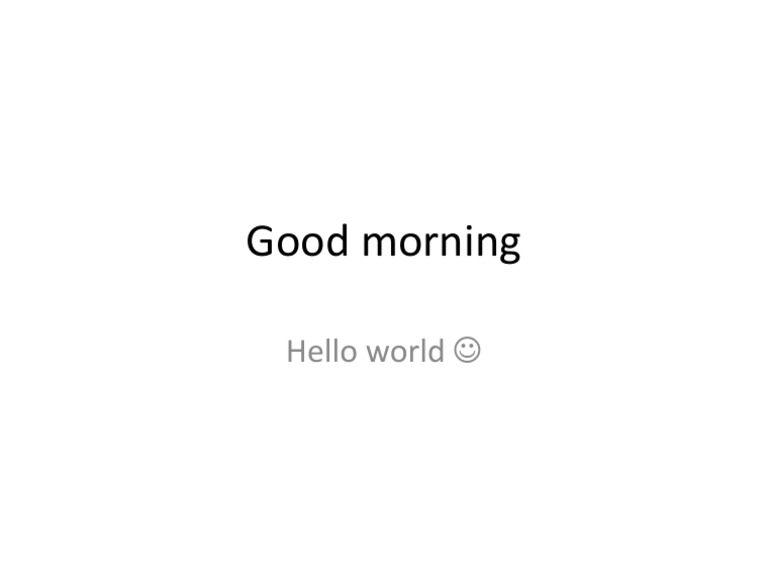 Morning Greetings and Introductions | PDF