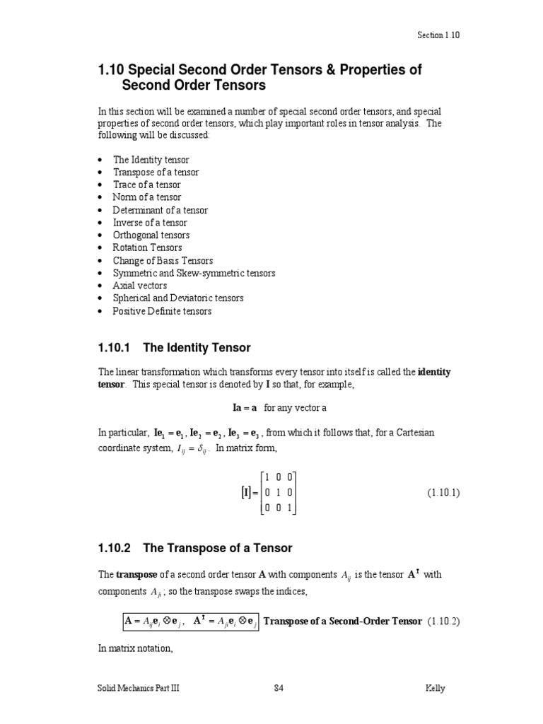 Vectors and Tensors | PDF | Tensor | Rotation Around A Fixed Axis