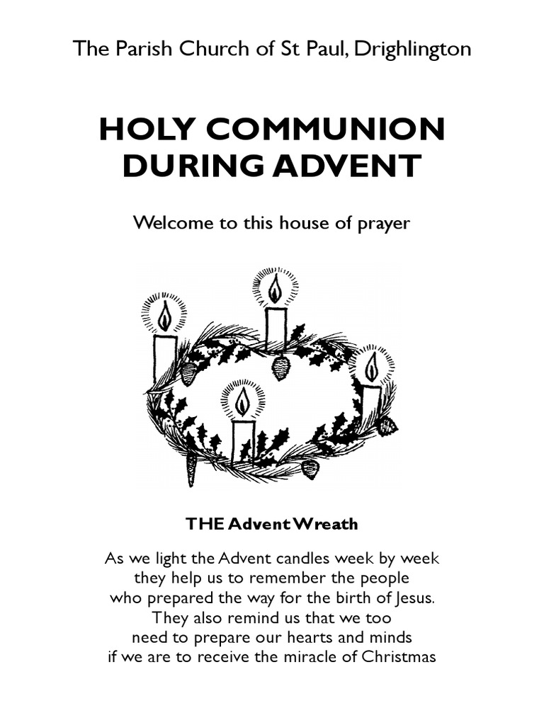 Advent Communion Service Guide | PDF | Advent | Eucharist