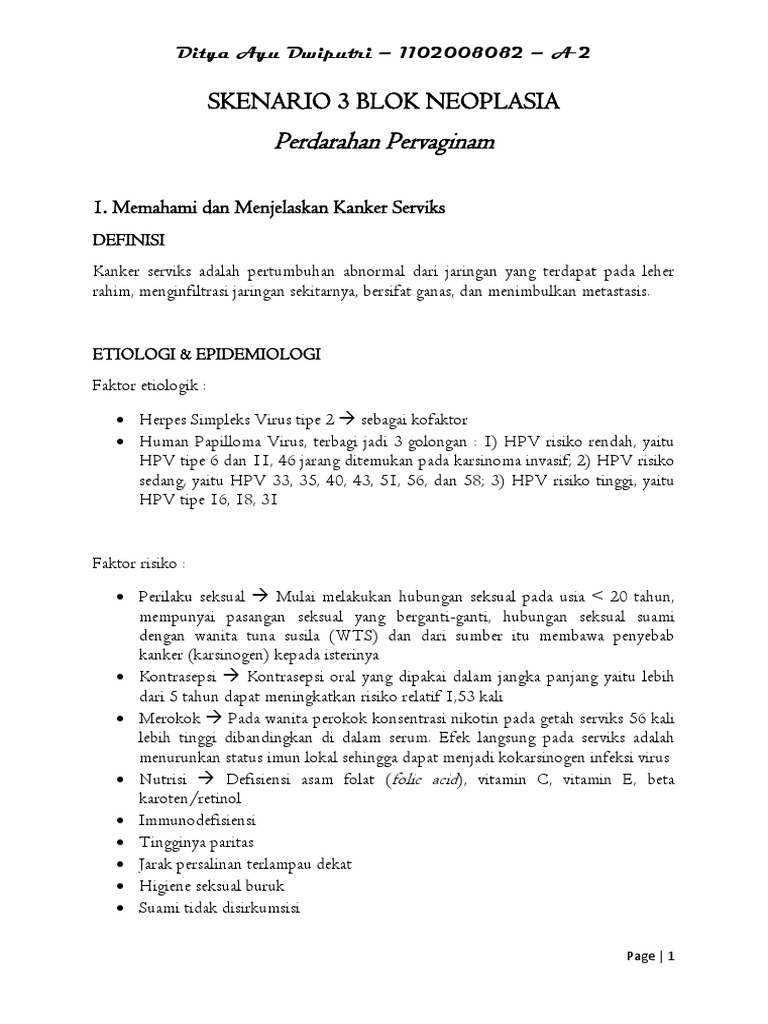 Skenario 3 Blok Neoplasia | PDF | Pengembangan Diri | Kesehatan Holistik