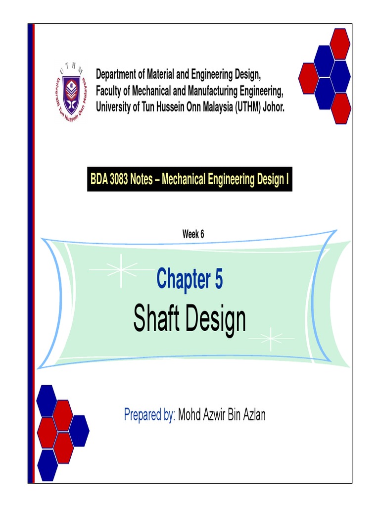 Chapter 5 - Shaft Design | PDF | Strength Of Materials | Engineering ...
