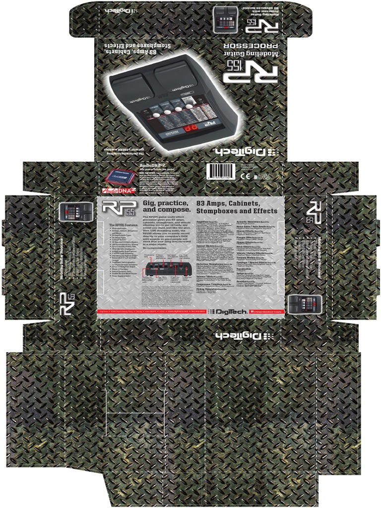DigiTech RP155 Modeling Guitar Processor (Retail Packaging) | PDF ...