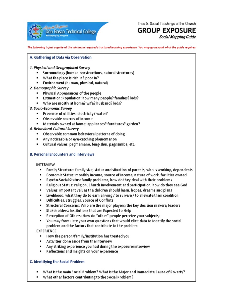 Group Exposure: A. Gathering of Data Via Observation | PDF