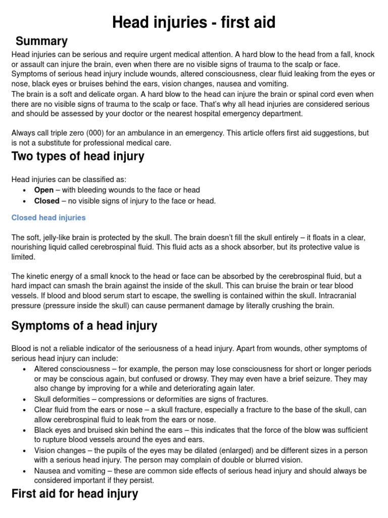Head Injuries | Traumatic Brain Injury | Major Trauma