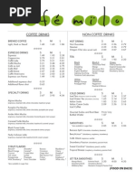 Starbucks Barista Cheat Sheet | PDF | Tea | Hot Drinks