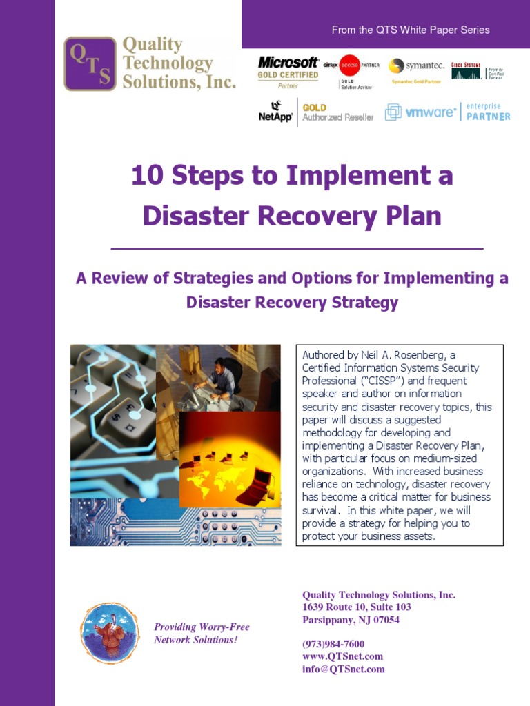 10 Steps To Implement A Disaster Recovery Plan - QTS White Paper | PDF ...