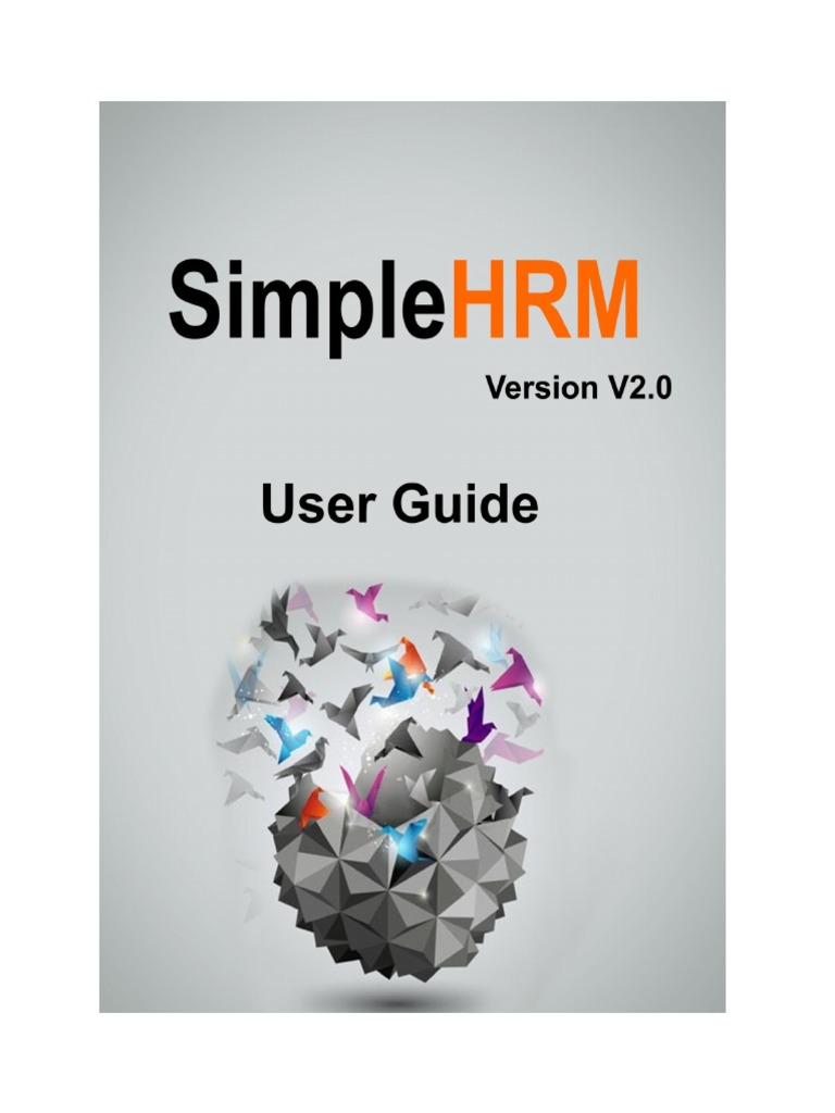 SimpleHRM V2.0 User Manual Guide | PDF | Human Resource Management ...