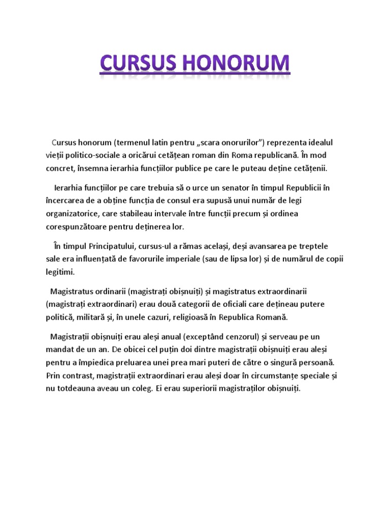 Cursus Honorum | PDF