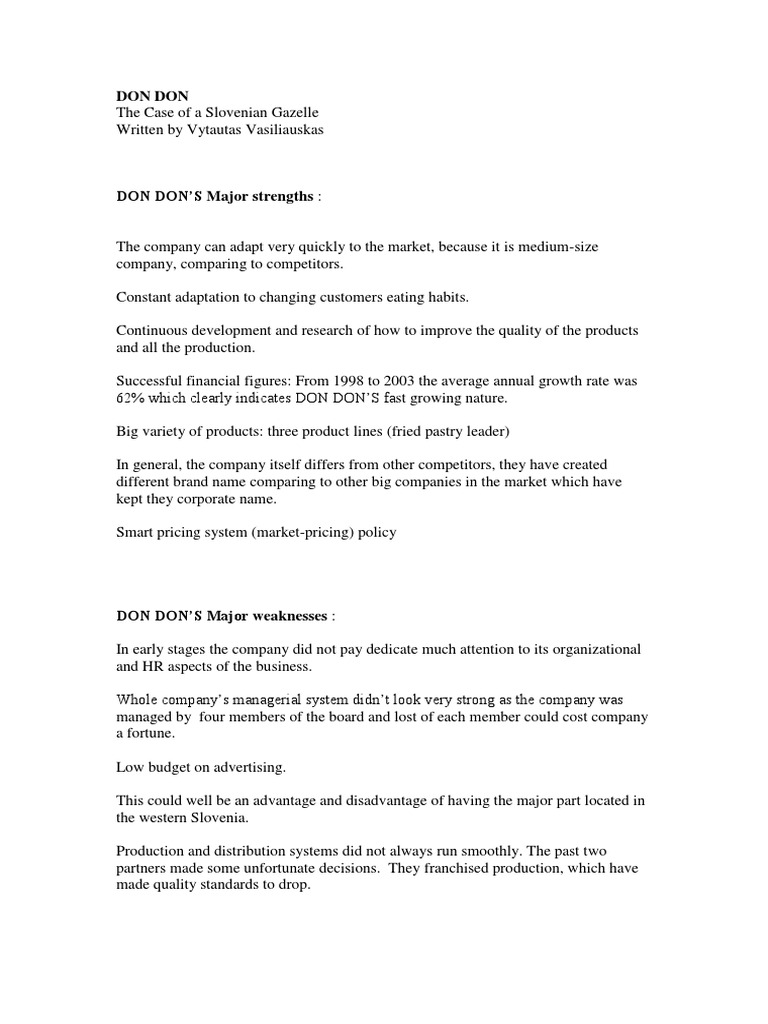 DON DON Case Study | PDF | Competition | Brand