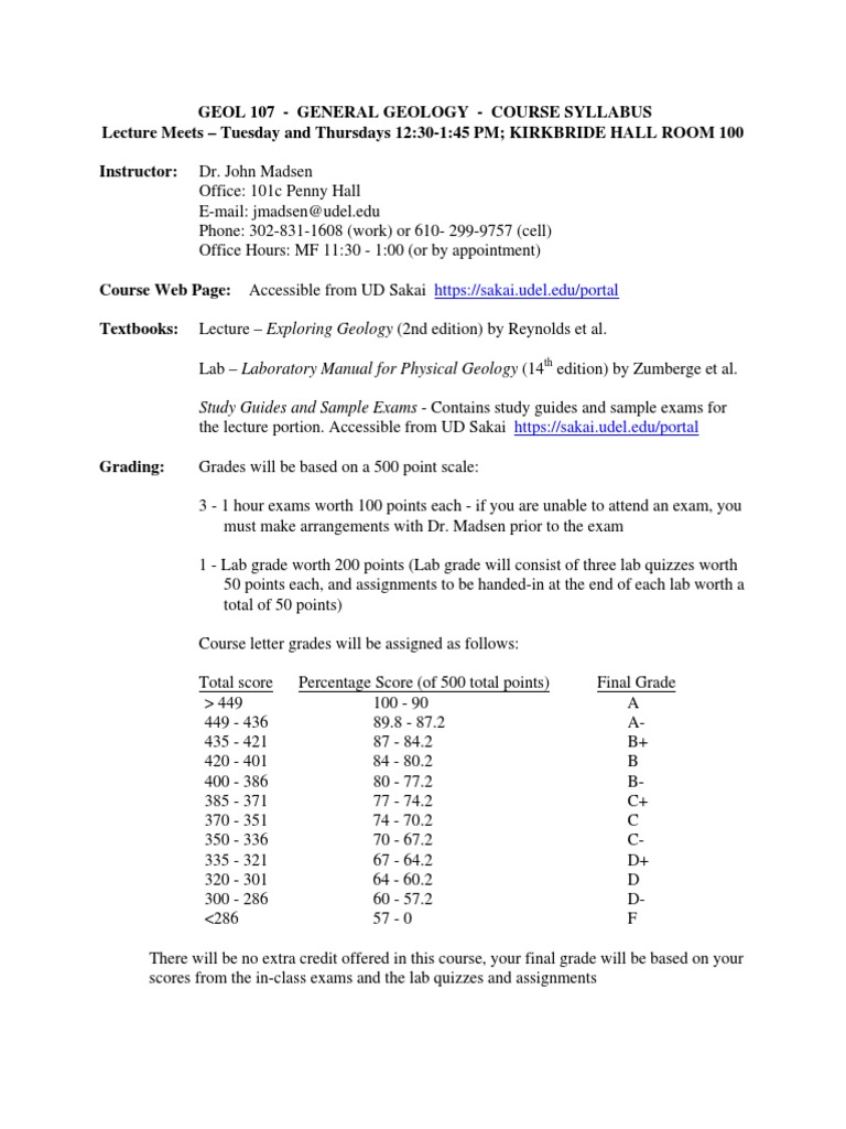 Laboratory Manual For Physical Geology (14 Study Guides and Sample ...