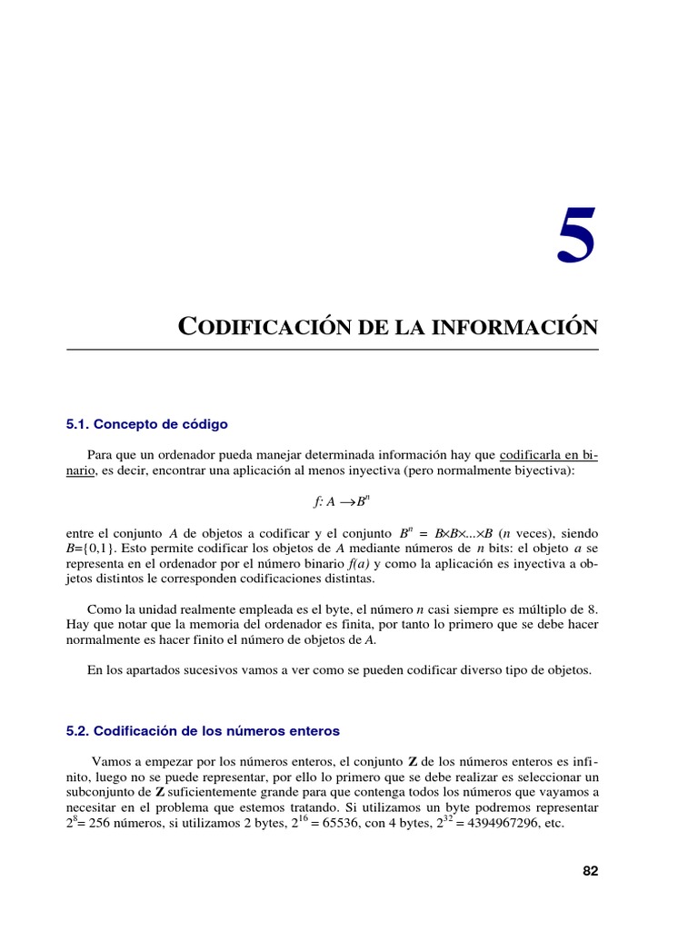 Tema 5 - Codificacion de La Informacion | PDF | Poco | Píxel