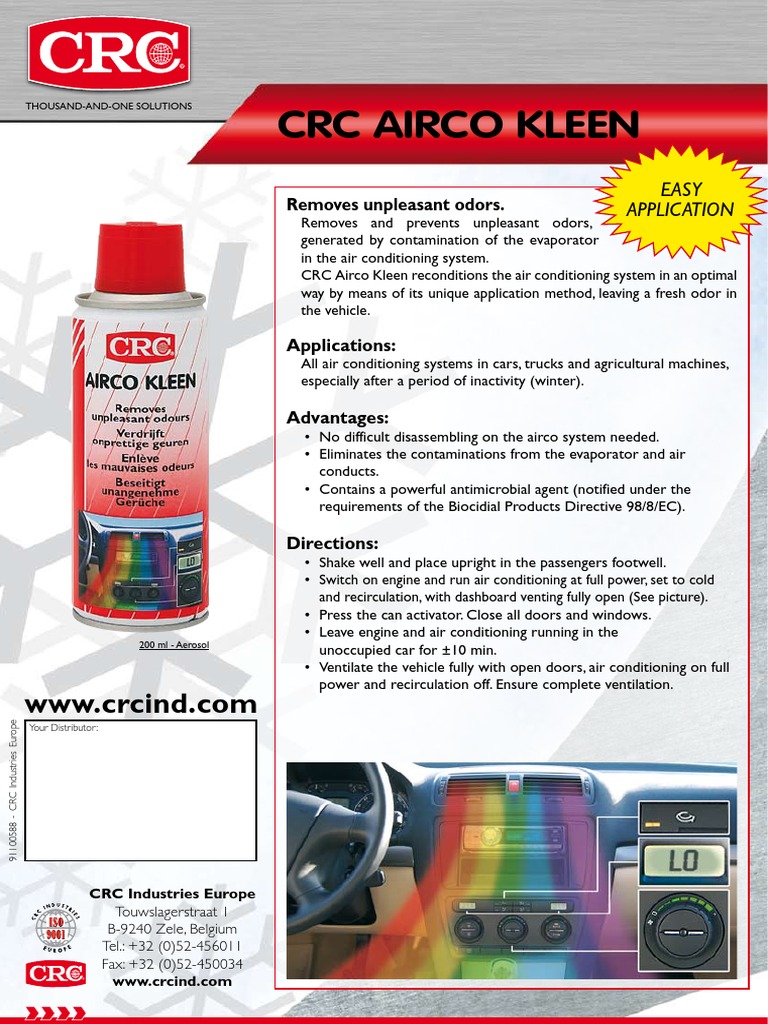 CRC Airco Cleen PDF | PDF | Air Conditioning | Ventilation (Architecture)