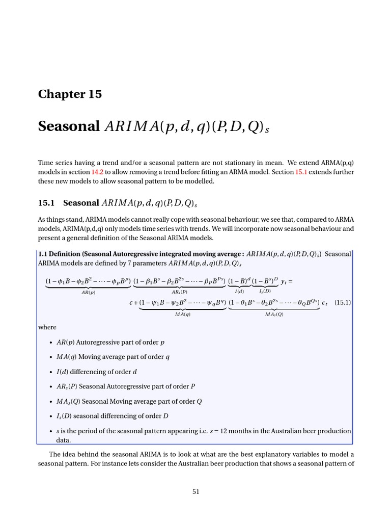 15 Seasonal Arima | PDF | Autoregressive Integrated Moving Average ...