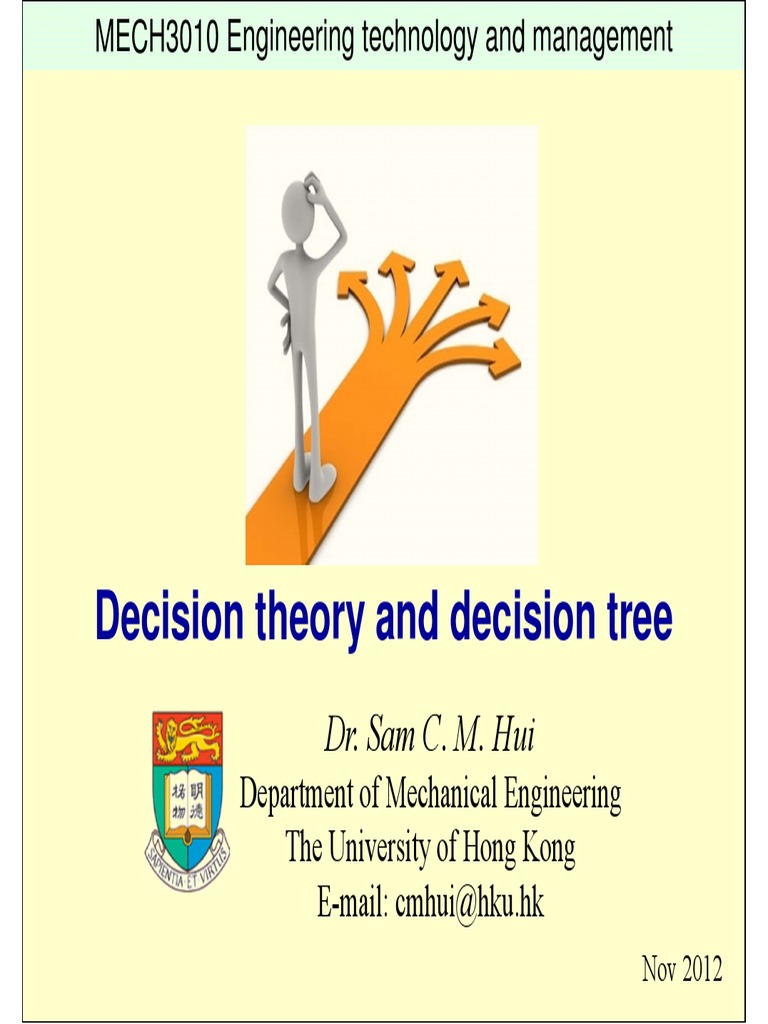 Mech3010 1213 Decision Theory | PDF | Applied Mathematics | Cognitive Science