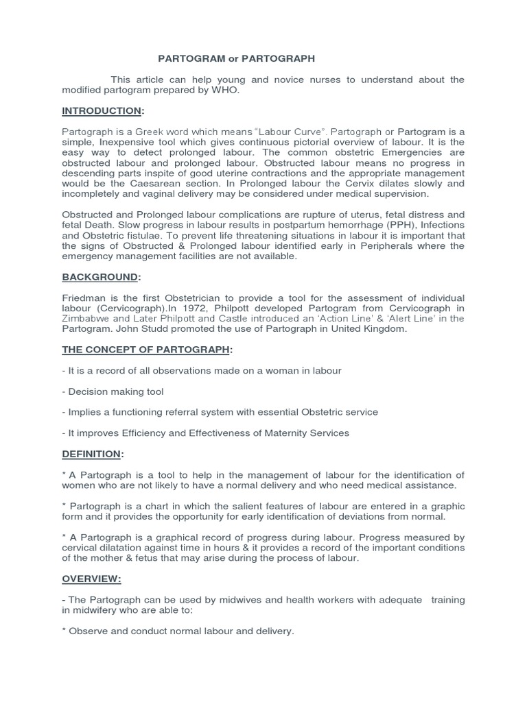 Partogram or Partograph | Obstetrics | Childbirth