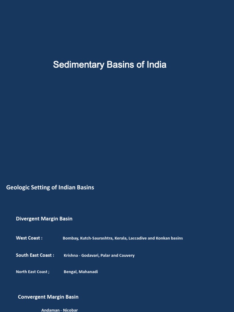 Sedimentary Basins of India | Download Free PDF | Sedimentary Basin ...