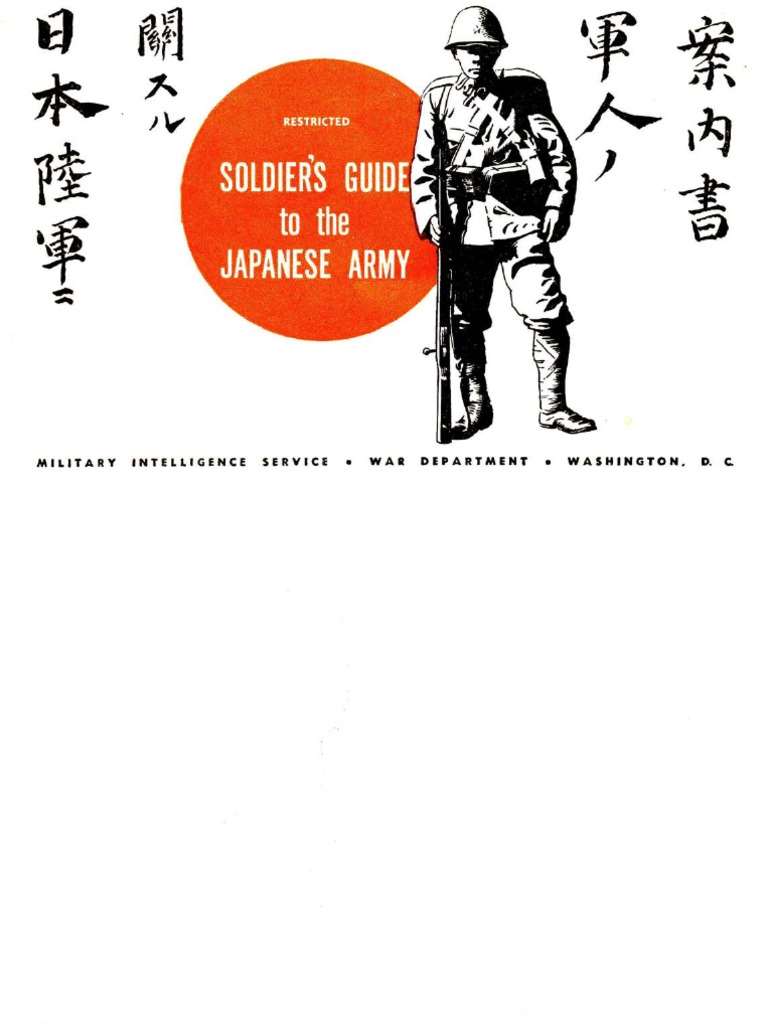 1944 Soldiers Guide To The Japanese Army | PDF