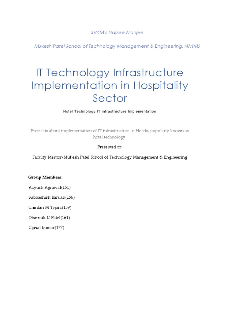 IT Technology Infrastructure Implementation in Hospitality Sector | PDF ...