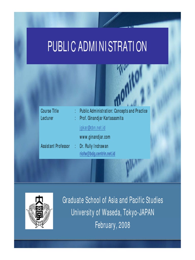 Public Administration Concepts Overview | PDF | Public Administration ...
