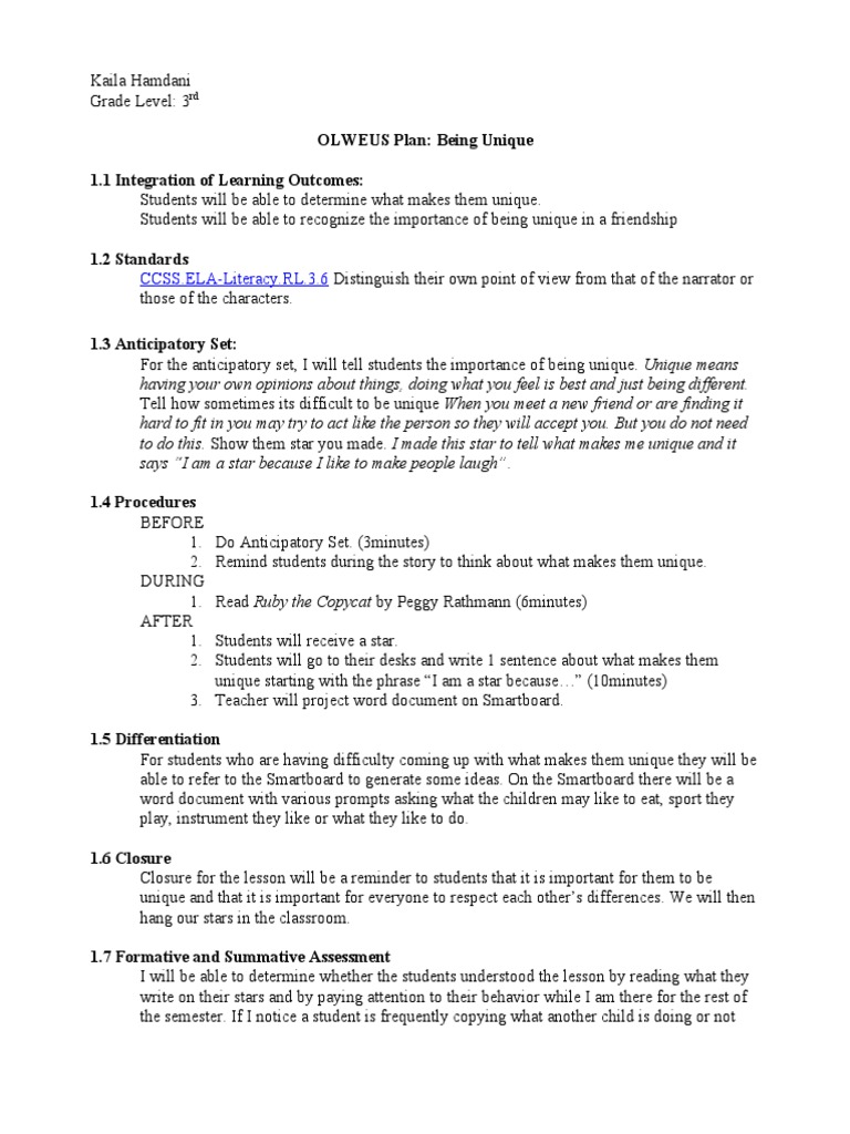 Olweus lp3 | PDF | Communication | Cognitive Science