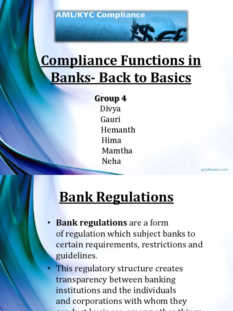 Compliance Functions in Banks: Back To Basics | PDF | Regulatory ...