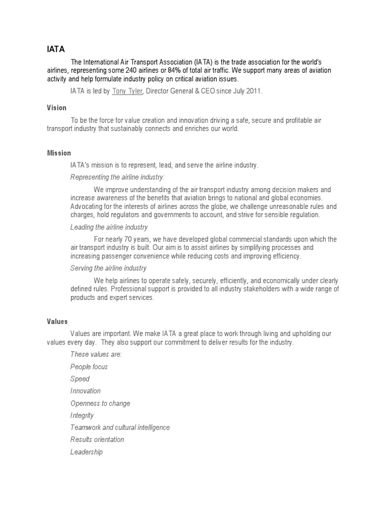 IATA | PDF | Airlines | Aviation