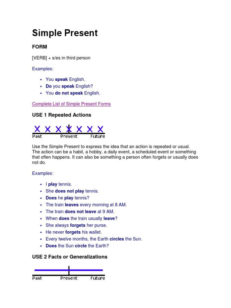 Simple Present: Do You Speak English? | PDF