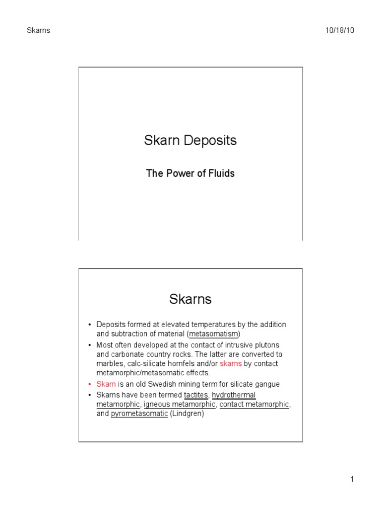 Skarn Deposits | PDF | Geology | Rocks
