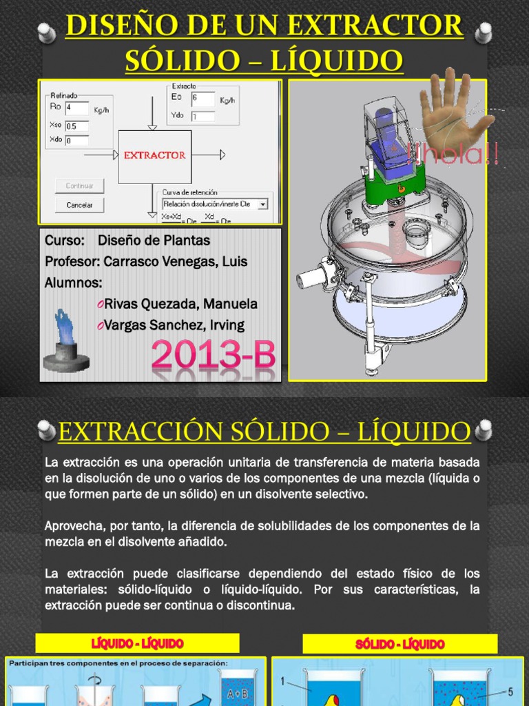 Extractor Solido Liquido | Solubilidad | Solvente