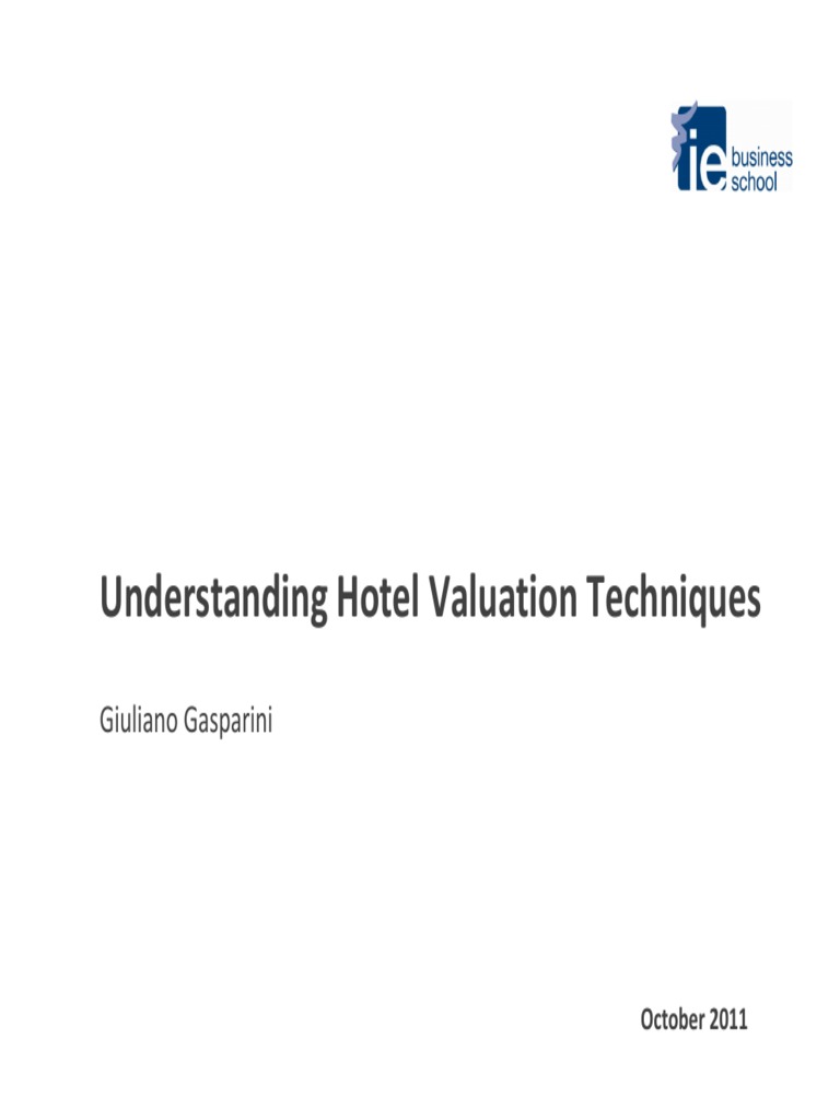 Understanding Hotel Valuation Techniques | PDF | Discounted Cash Flow ...