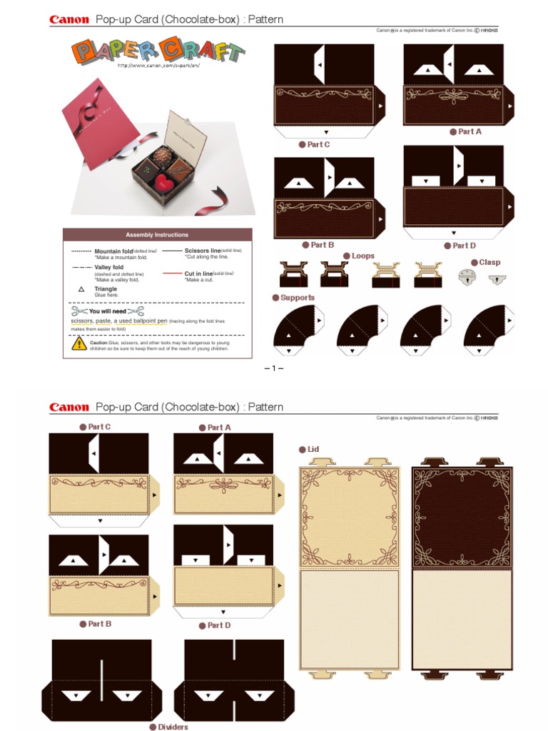 Chocolate Pop-Up Box Instructions | PDF