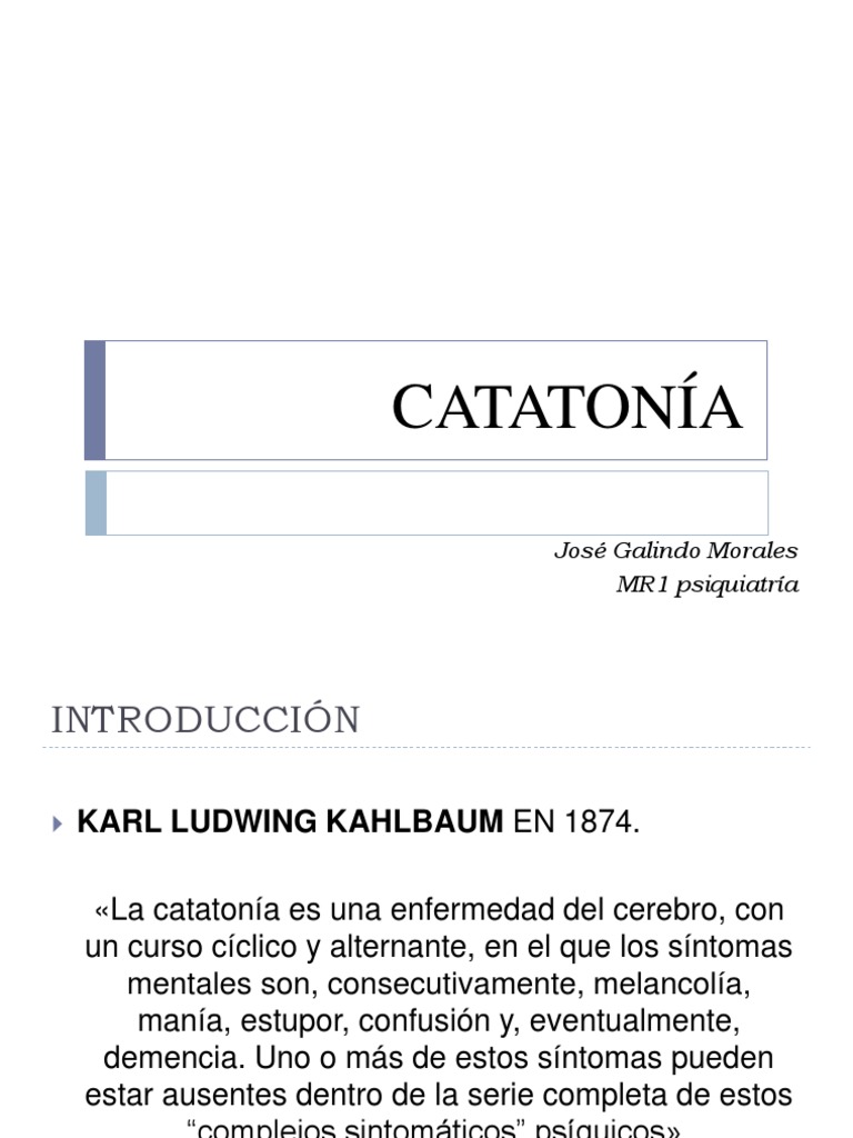 Sindrome Catatónico | PDF | Esquizofrenia | Antipsicótico