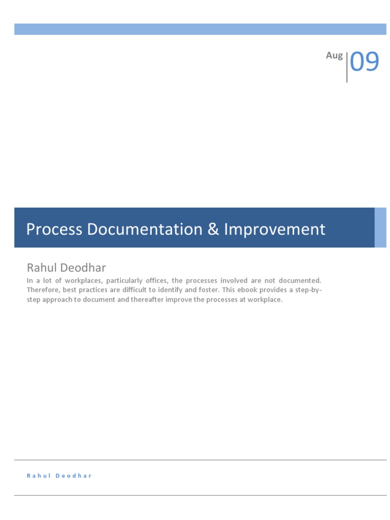 Process Documentation & Improvement Ebook | PDF | Design | Business