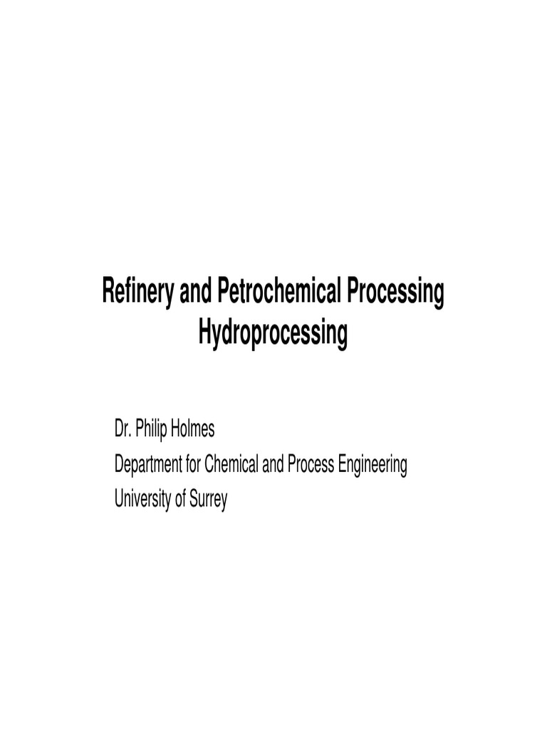 Hydro Processing | PDF | Cracking (Chemistry) | Oil Refinery