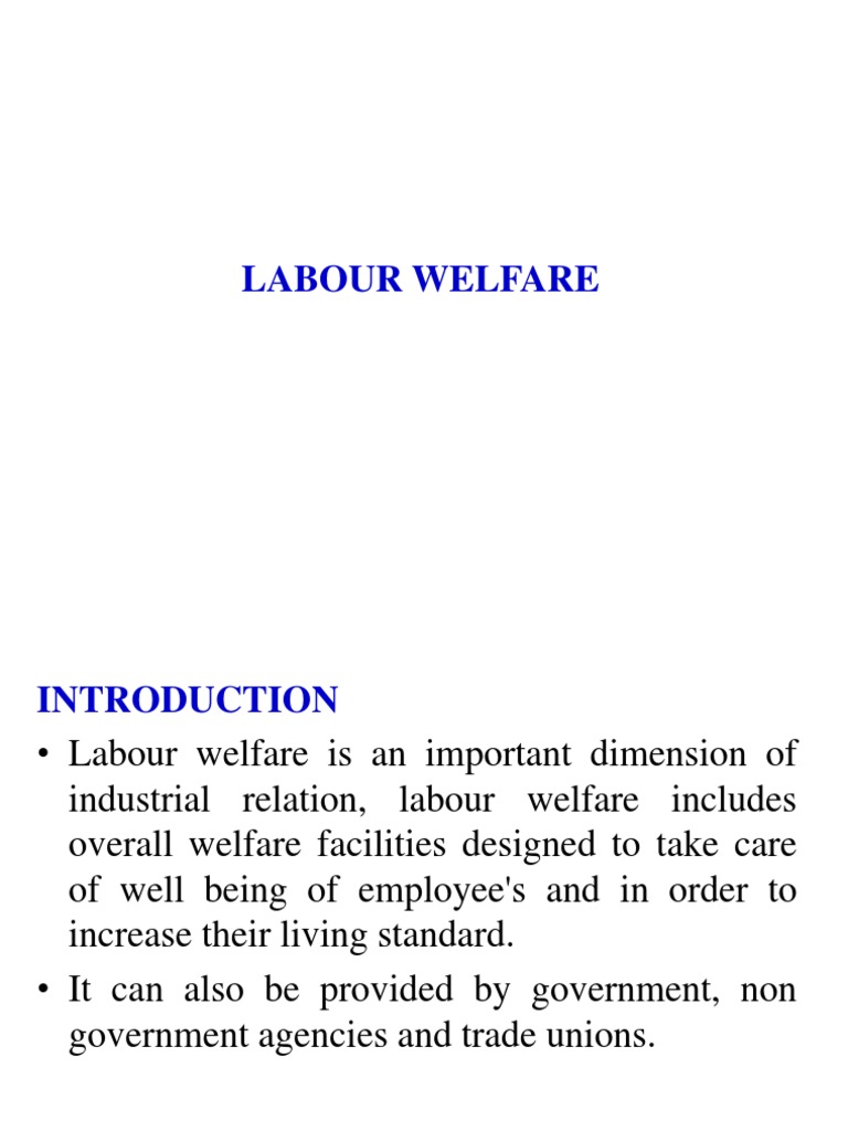 An Overview of Labour Welfare Programs, Principles, and Concepts in ...