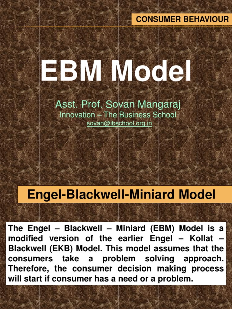 EBM Model | Consumer Behaviour | Epistemology