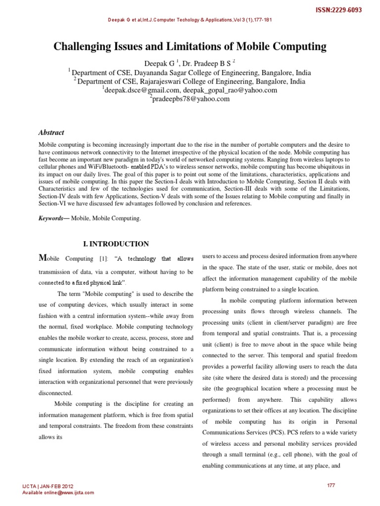 Mobile Computing | PDF | Mobile Computing | Computer Network