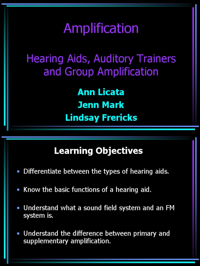 Hearing Aid Presentation | PDF | Hearing Aid | Hearing