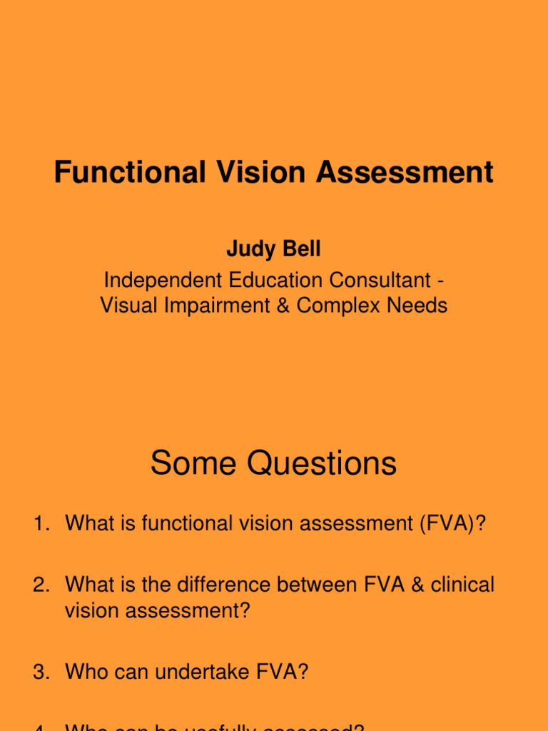Functional Vision Assessment | Download Free PDF | Visual Perception | Eye