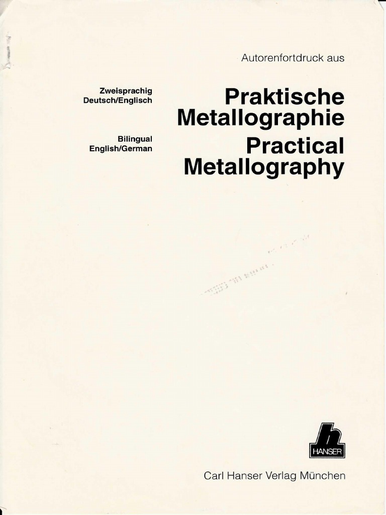 Practical Metallography | PDF