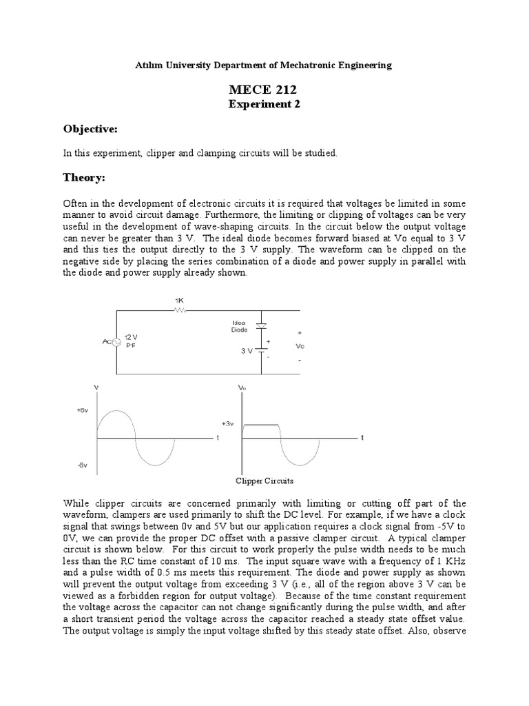 MECE 212: Experiment 2 Objective | PDF | Computer Engineering ...