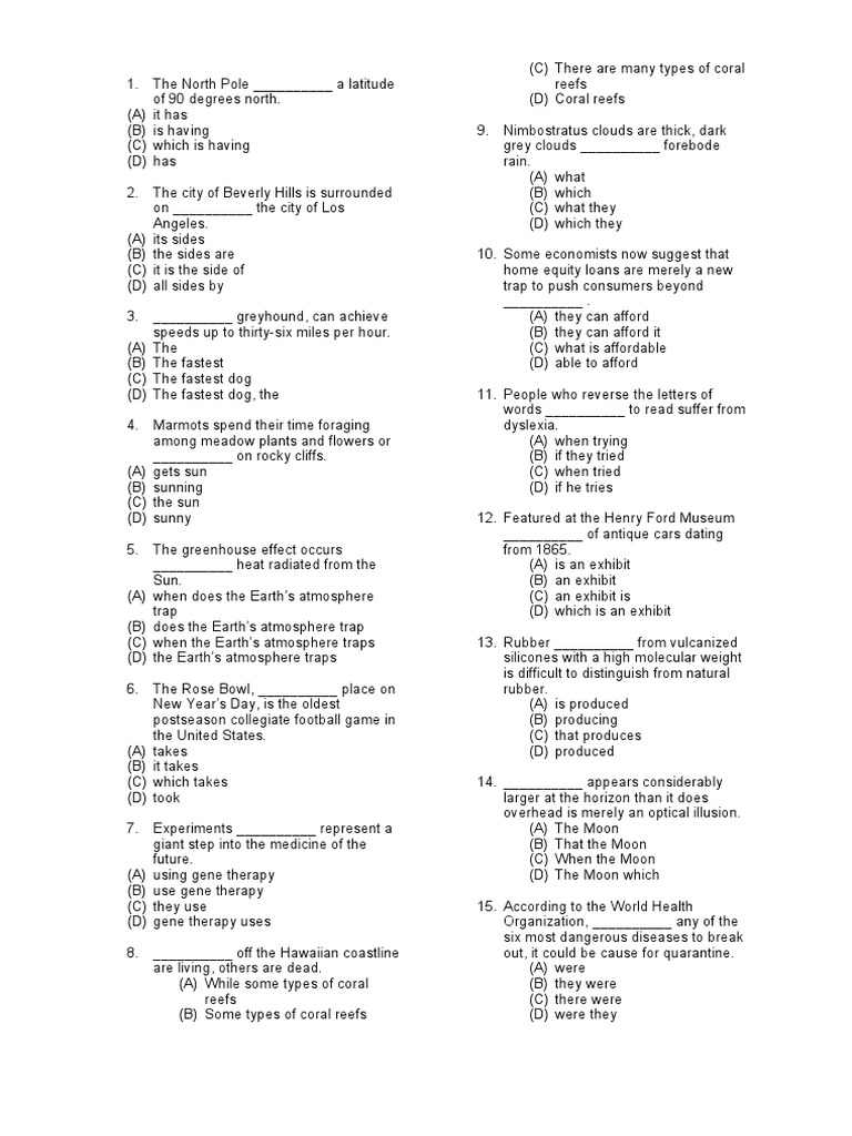 Structure Test 1 Pdf Nature