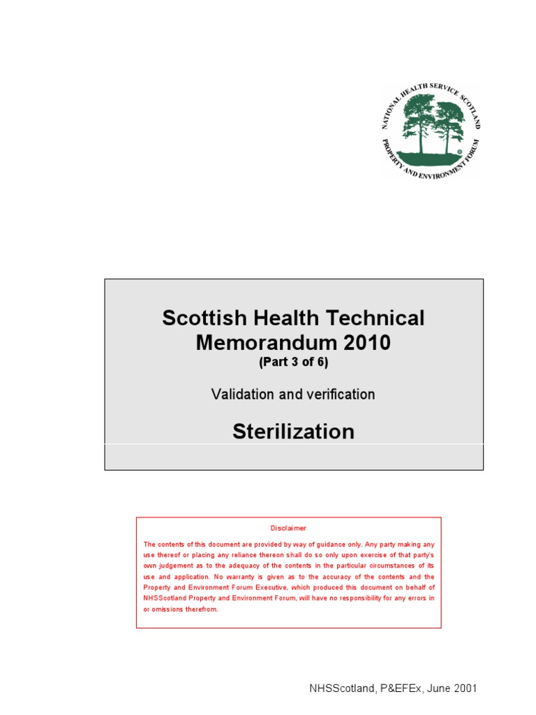 Sterilization Guidelines 2010 | PDF | Verification And Validation ...