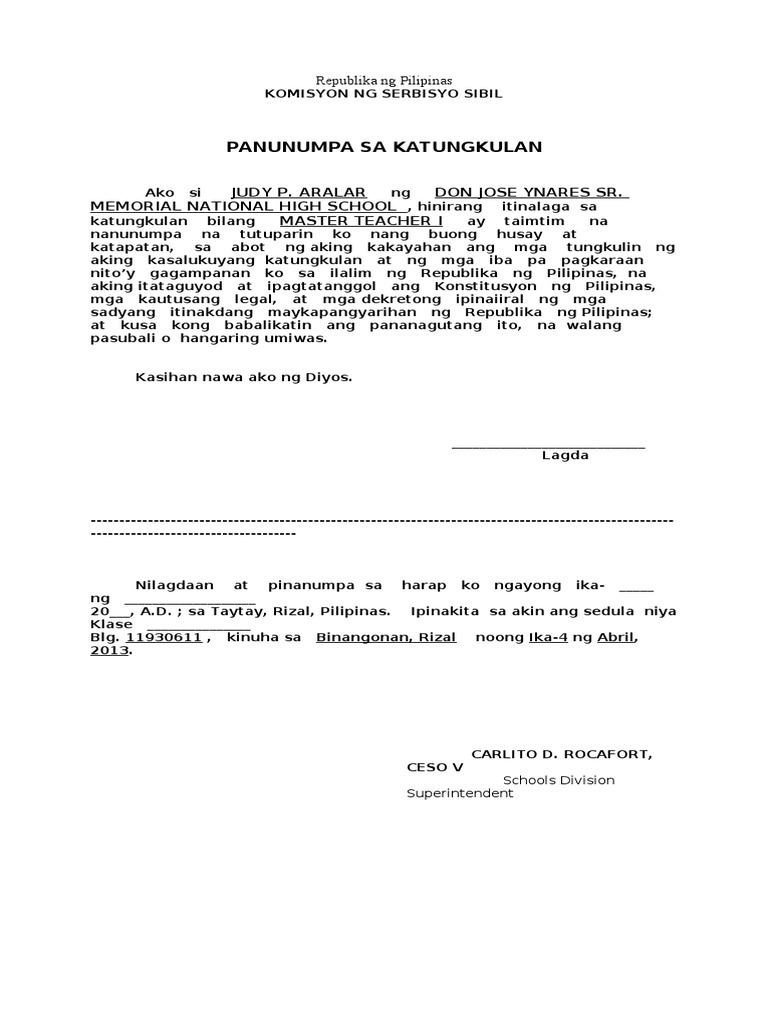 Panunumpa | PDF