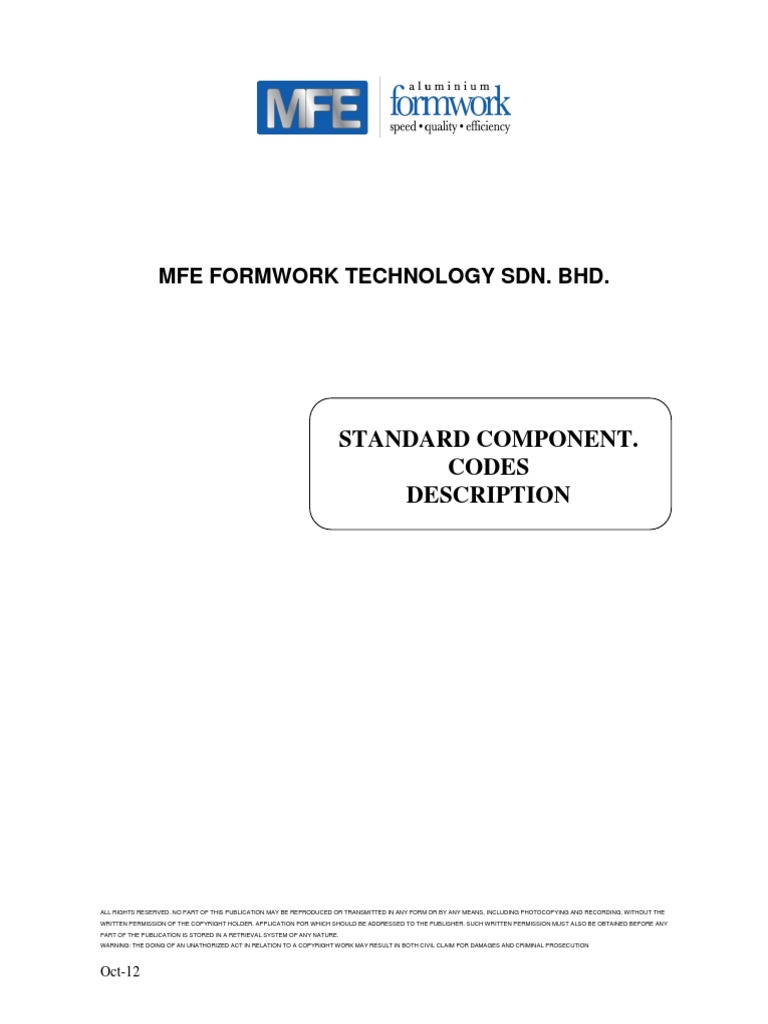 MFE Component Description Oct-12 | PDF | Beam (Structure) | Economic ...