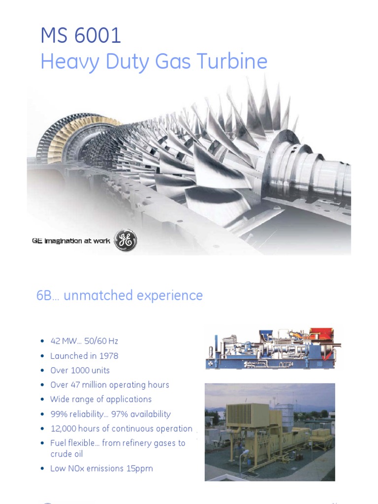 Ms6001b Operation Description | PDF | Gas Turbine | Bearing (Mechanical)