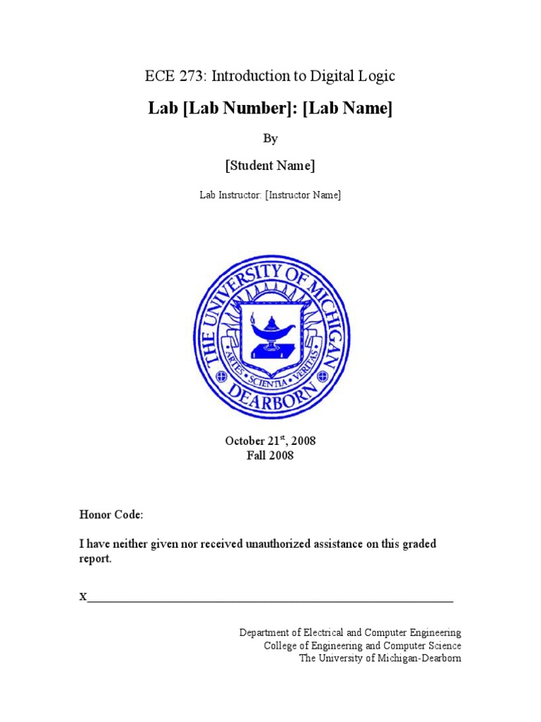 Digital Logic Lab Report Overview | PDF